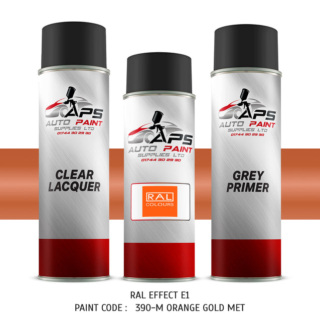 RAL effect paint code 390-M Orange gold metallic