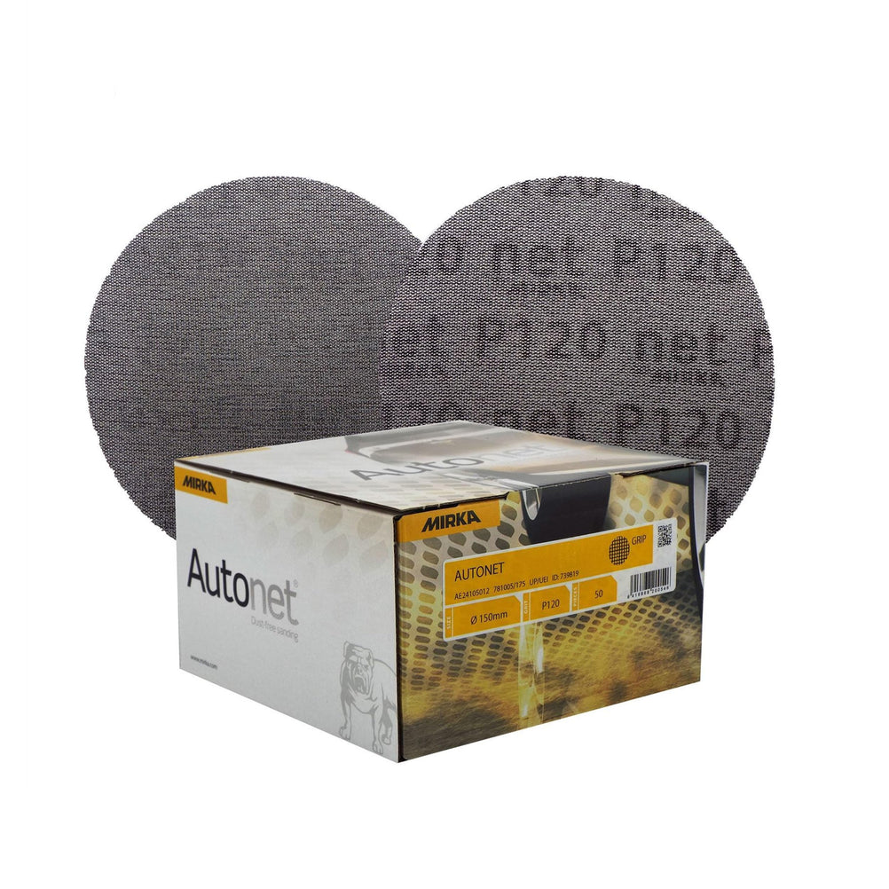 Mirka Autonet 150mm 6" Sanding Mesh Disc P80- P800 (50 DISCS)