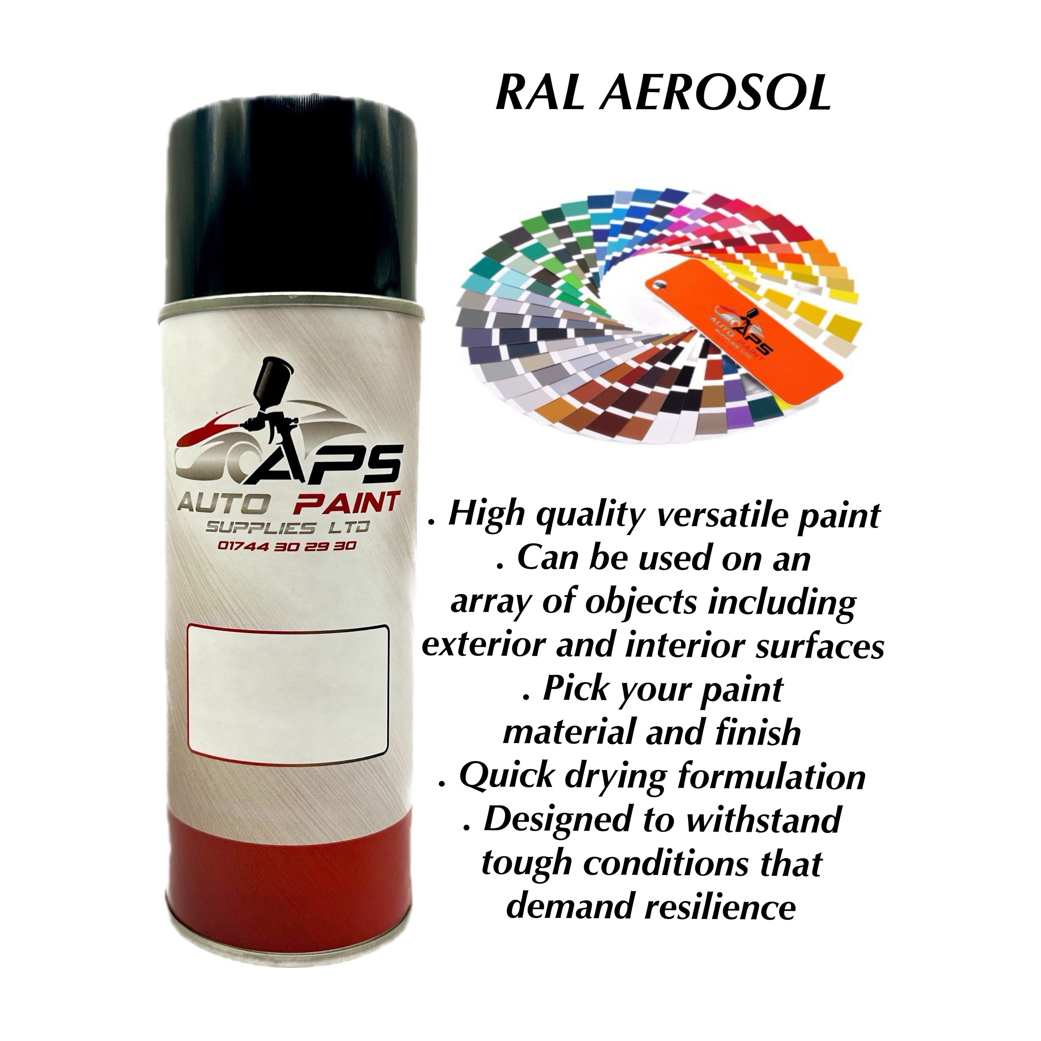 RAL COLOURED AEROSOL - CHOOSE BETWEEN PAINT MATERIAL & FINISH